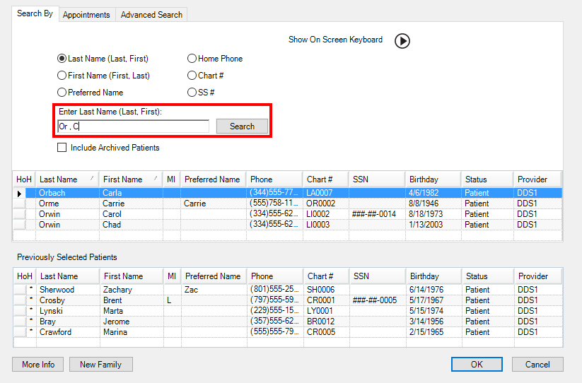 A Helpful Shortcut for Selecting a Patient | The Dentrix