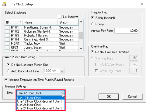 Calculating Hours Worked in the Time Clock | Dentrix Canada