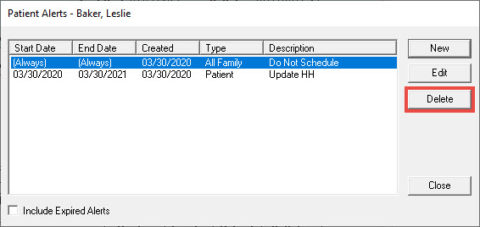 Removing Outdated Patient Alerts | Dentrix Canada