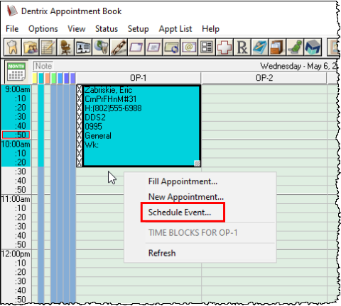 Creating Time Between Appointments for Safety Precautions | Dentrix Canada