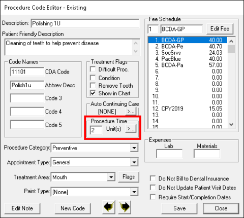 Changing Appointment Time Increments | Dentrix Canada