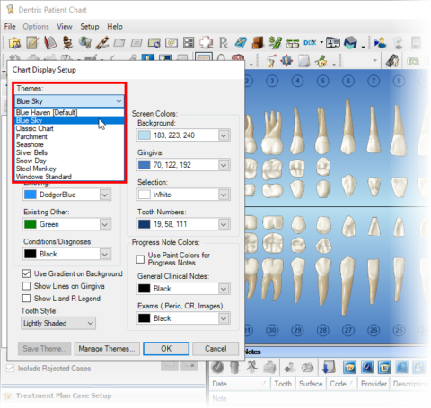 Changing Chart Colors | Dentrix Canada
