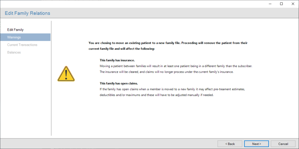 Keeping Up with Family Changes in Dentrix | Dentrix Canada